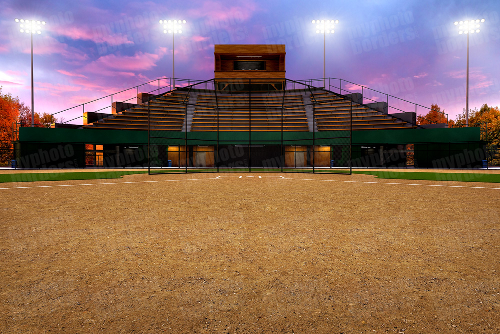 Softball Field At Night Backgrounds