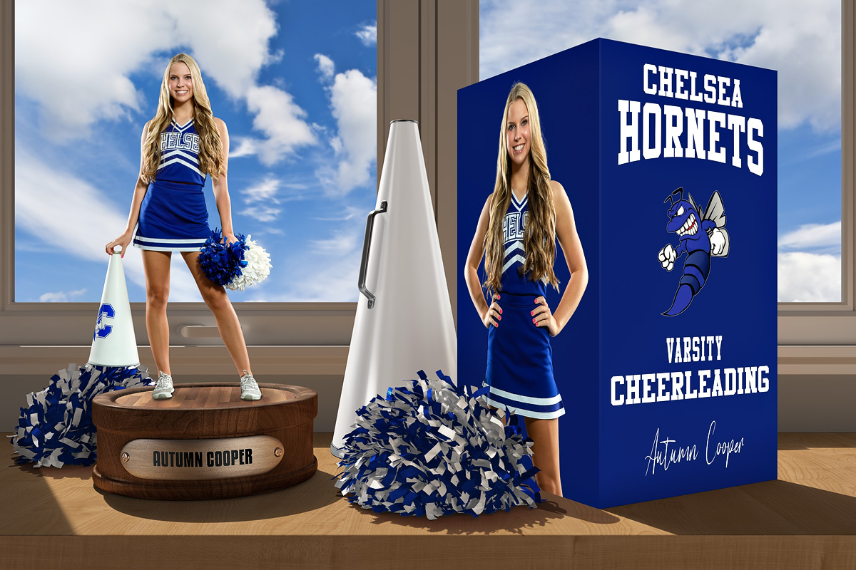 Player Banner Sports Photo Template - Cheerleading Display