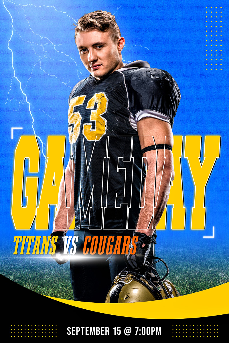 Game Day Template - Game Day 01 - Photoshop Layered Sports Template