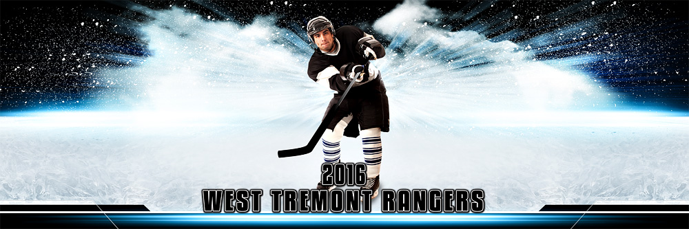 Panoramic Sports Team Banner Photo Template For Hockey - Ice Breakers