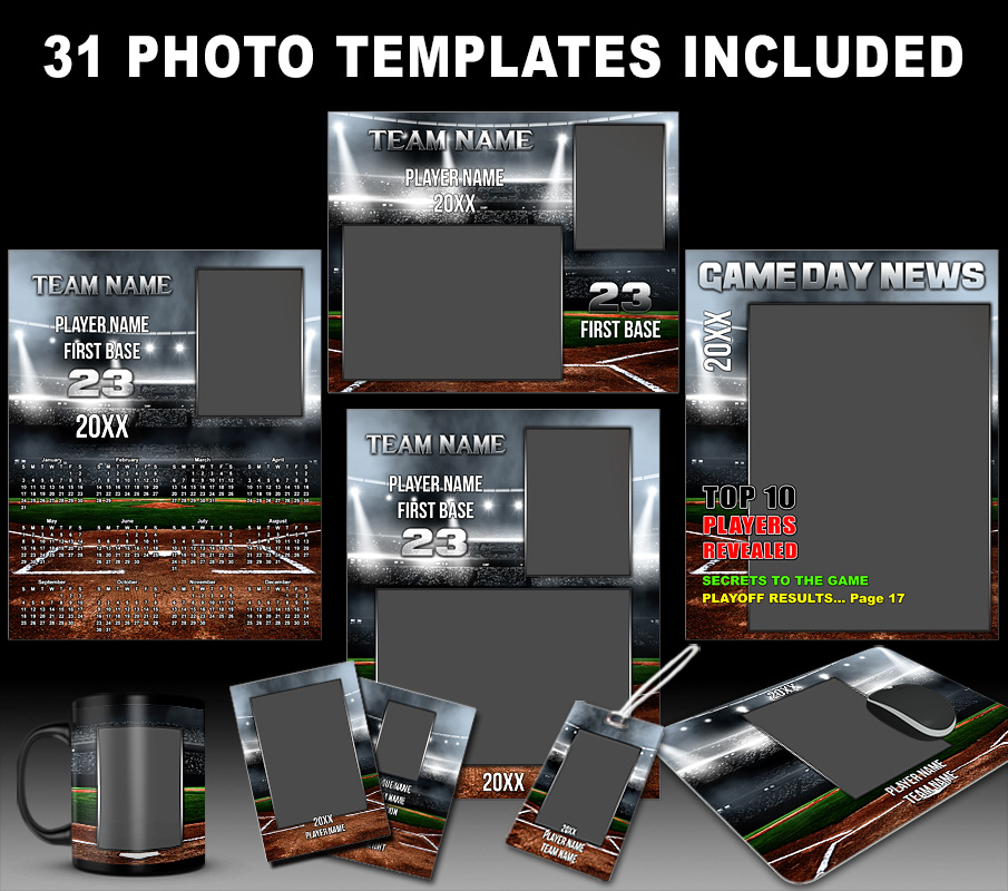Baseball Sports Photo Templates - Stadium Collection