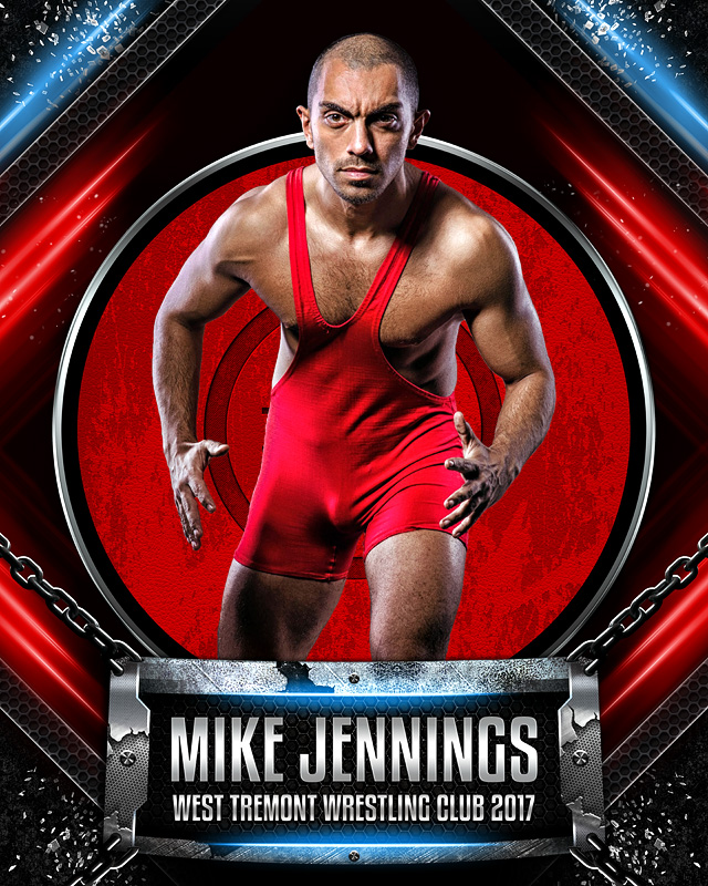 Sports Poster Photo Template For Wrestling Chained Metal Sports Poster Photo Template For Wrestling Chained Metal