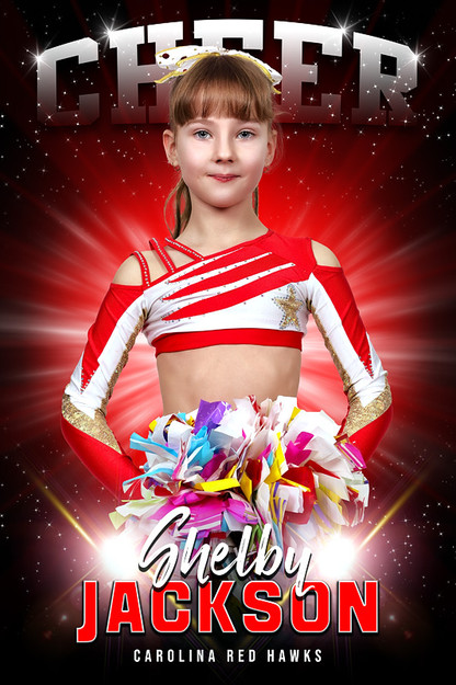 Cheerleading and Dance Sports Photo Template - Glamour - Photoshop ...