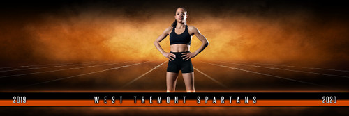 Panoramic Sports Team Banner Photo Template - Fantasy Track - Layered ...
