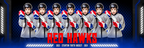 Panoramic Team Banner Photo Template - LED Glow - Multi-Sport Photoshop ...