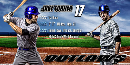 10x20 Photo Template For Baseball, Softball And Tee-Ball - Home Run