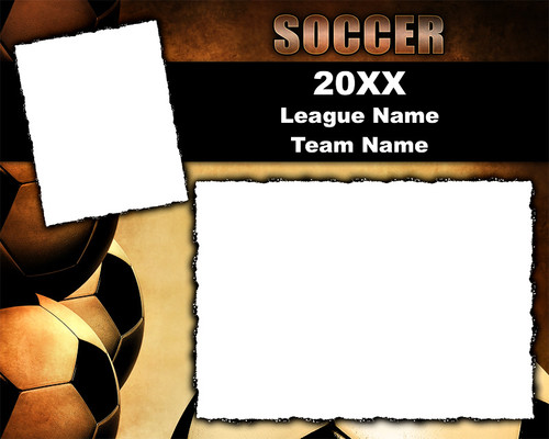 Soccer Memory Mate Photo Template - Vintage
