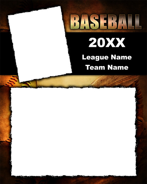 Baseball Memory Mate Photo Template - Vintage
