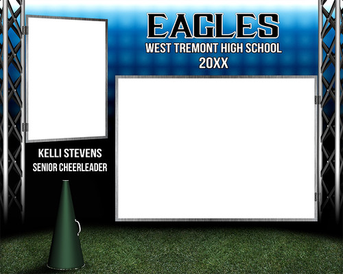 Cheerleading Memory Mate Photo Template