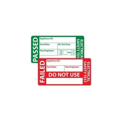 PAT Testing Labels - PASSED/FAILED PAT Tester PASS self adhesive labels ...