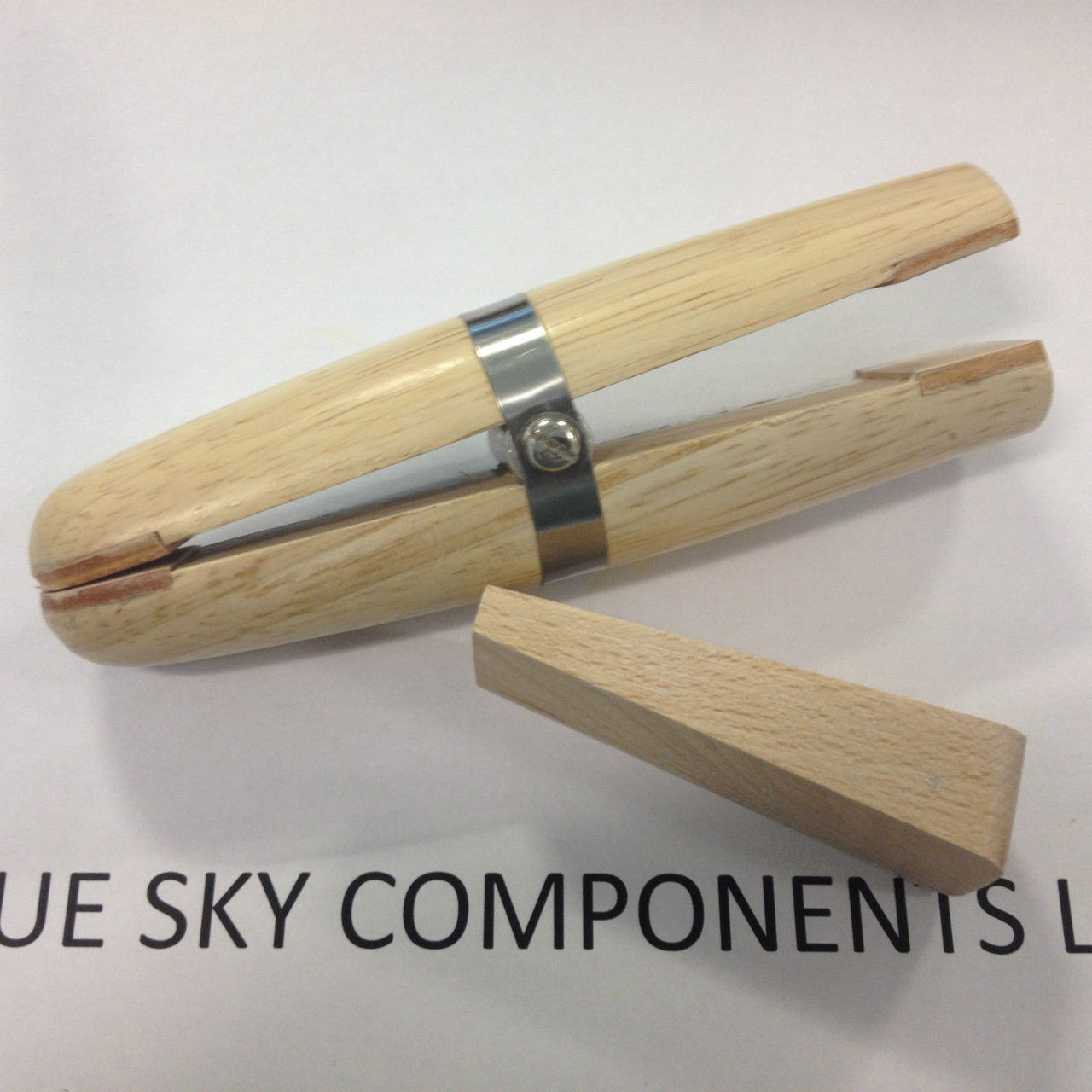 Wooden Ring Clamp or Hand Vice With Wedge Lock for holding finger rings