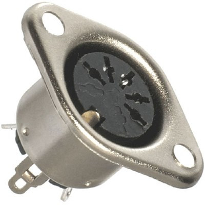 DIN Sockets - Chassis mount standard 6 pin DIN socket