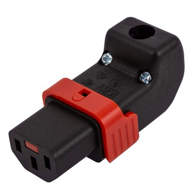 IEC Lock and C13 Down/Up Angled Rewireable Connector IEC Lock & C13 ...