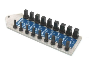 Gauge for clock keys measure clock key size