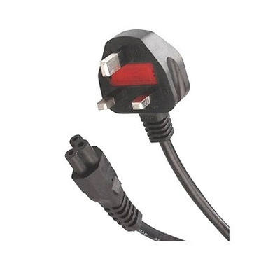 C5 Cloverleaf socket to 13A plug 2m cordset 13A plug to C5 clover leaf ...