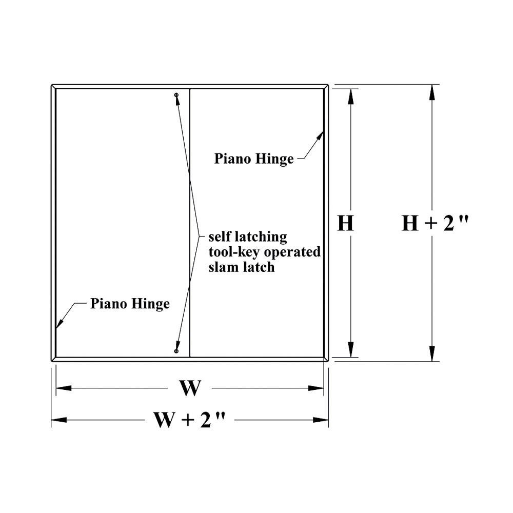 Heavy Duty Double Leaf Door 24" x 72": Durable Construction