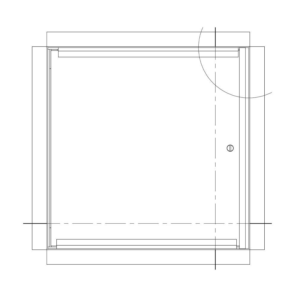 Medium Security Access Door 22" x 22" - Drywall Bead Flange