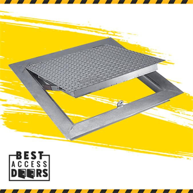 Floor Hatch Cast In Place 300lb/sqft 30"x30": Heavy-Duty