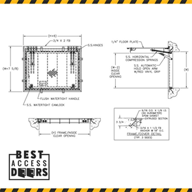 Gas Tight Floor Hatch 30"x30": Waterproof & Secure Access