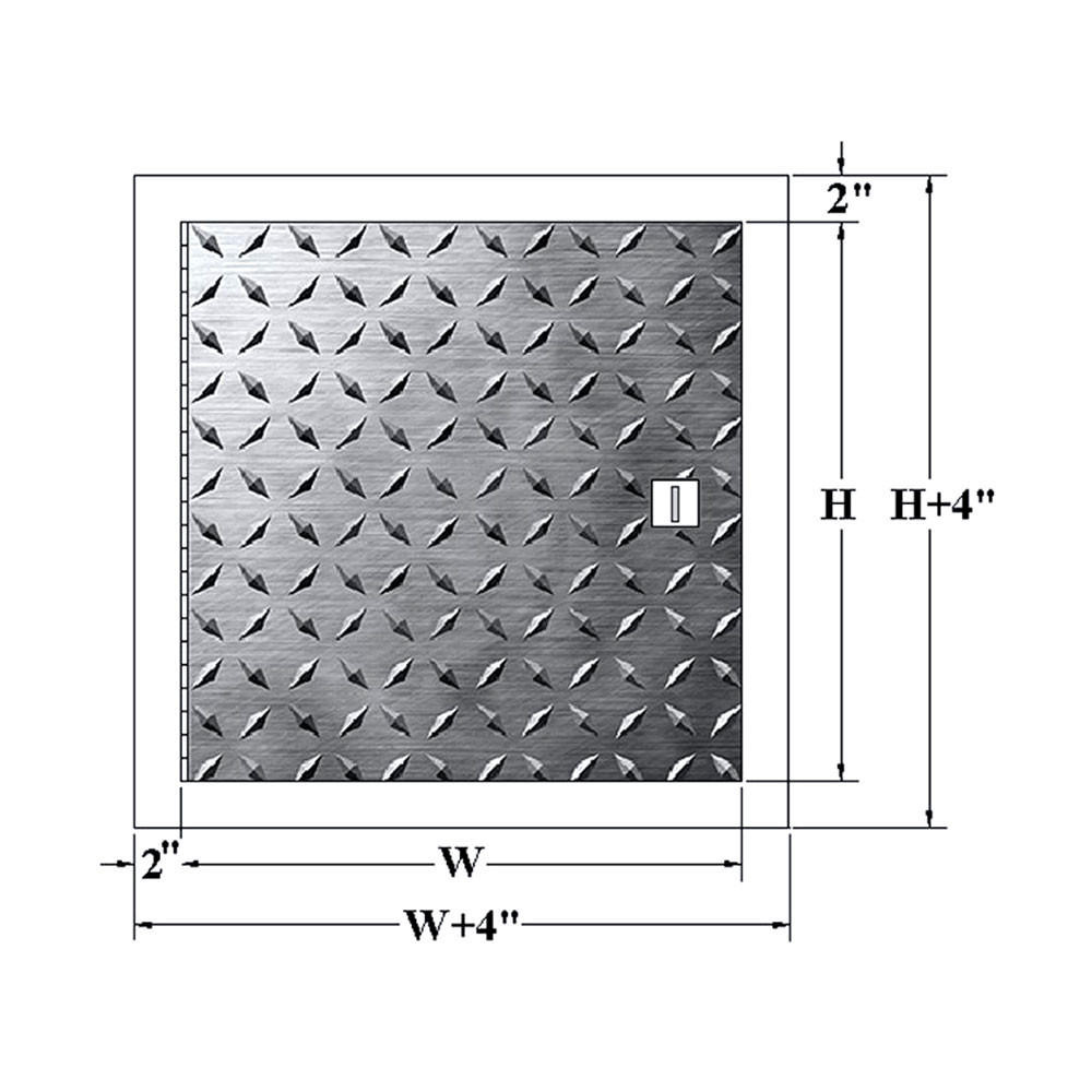 Diamond Plated Aluminum Floor Hatch 24"x24": Durability