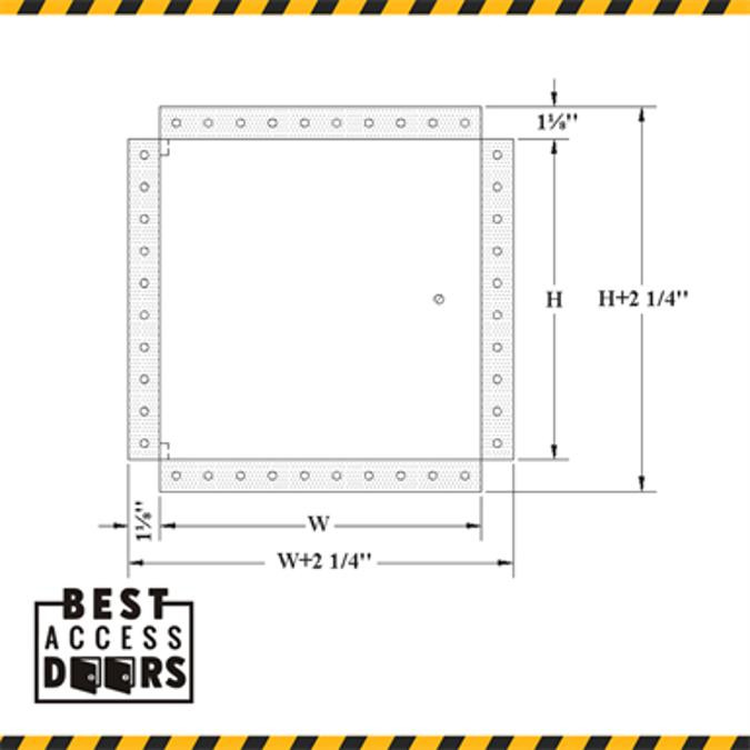 Universal Access Panel w/ Mud in Flange 18"x18": Reliable