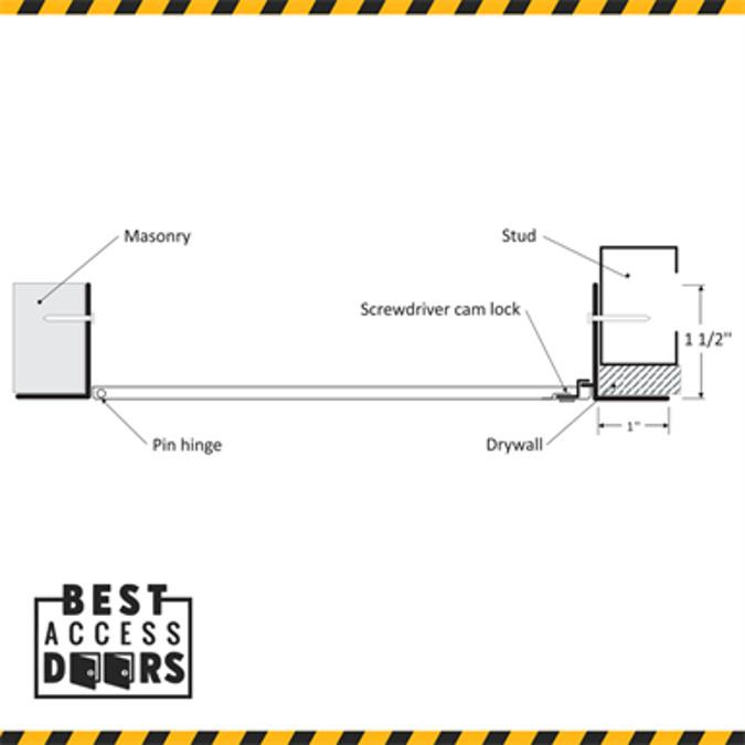 Universal Access Panel in Stainless Steel 24" x 24": Sleek
