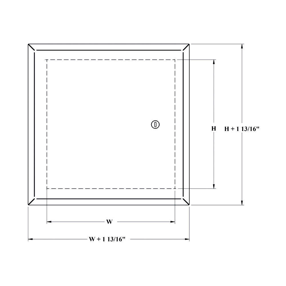 Aesthetic Access Panel w/ Hidden Flange 18"x18": Sturdy