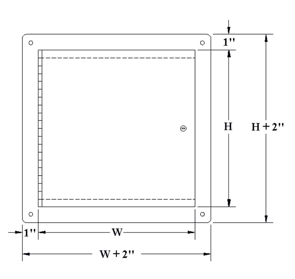 Surface Mounted Access Door w/ Flange 18"x18": Convenient