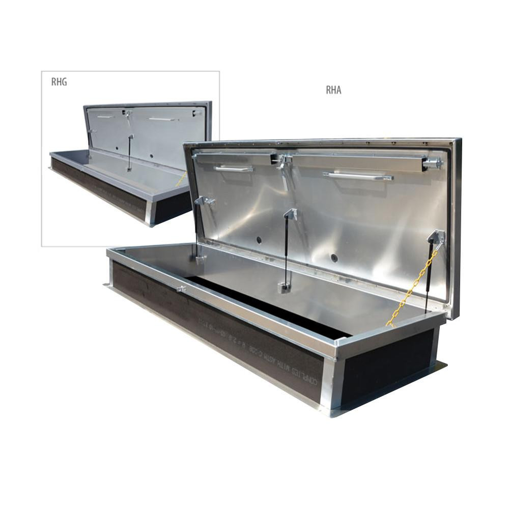 Galvanized Service Stair Roof Hatch 30"x96": Easy Access