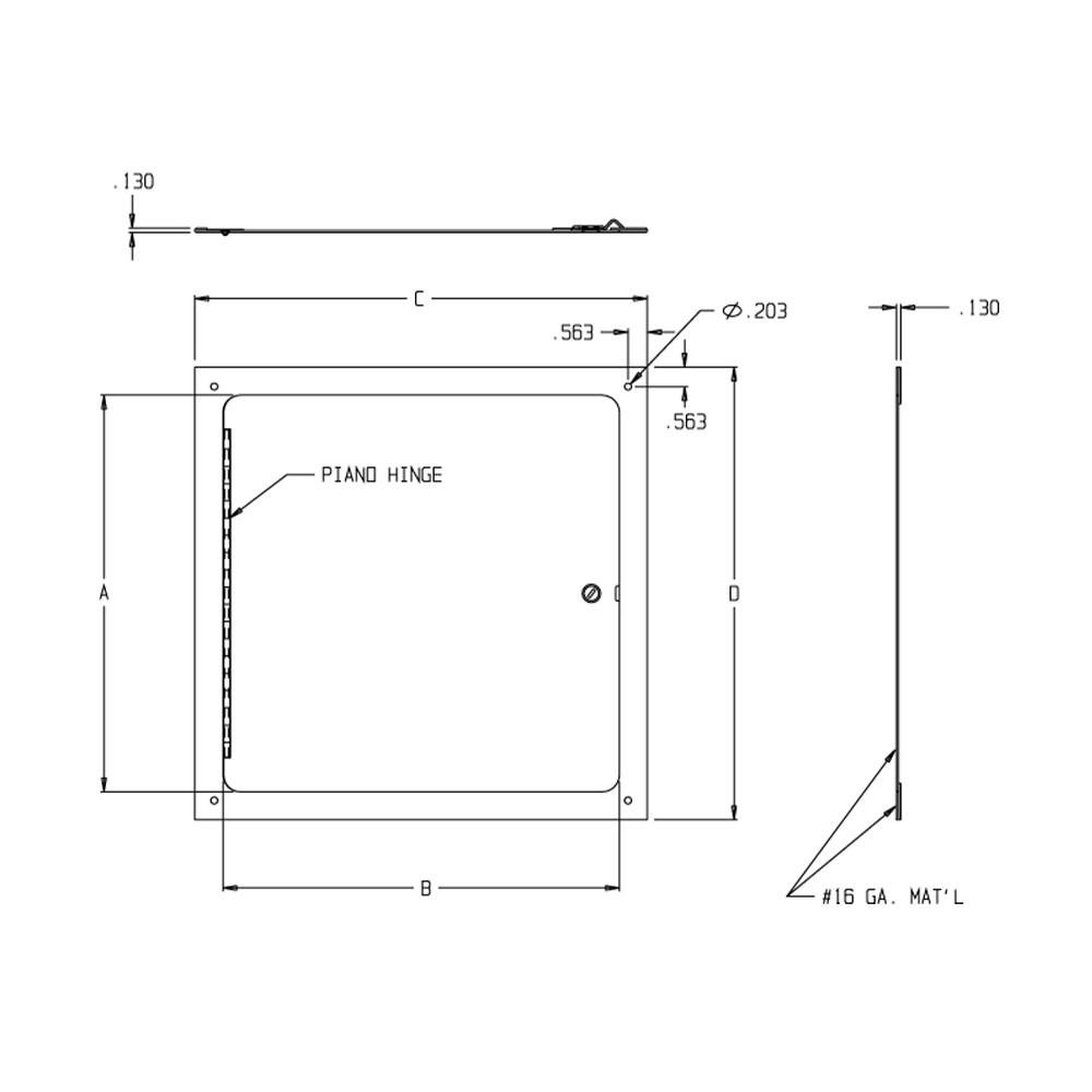 Surface Mounted Access Panel 12"x12": Easy and Convenient