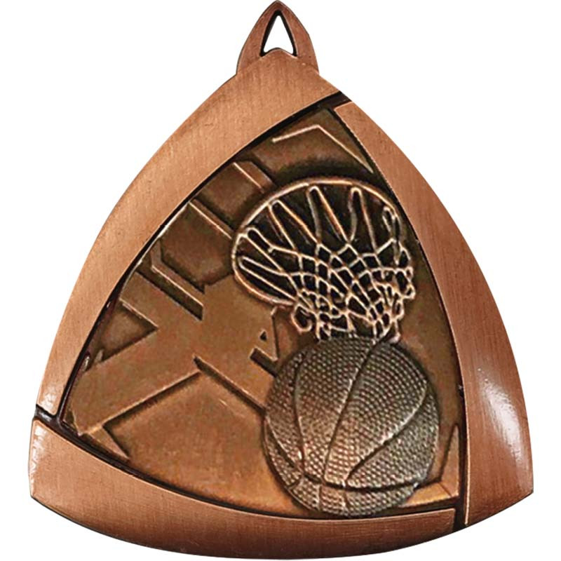 Triangle Series Medal - Basketball - Kopycut Trophies & Performance Plaques