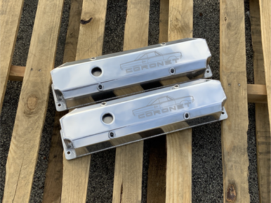 Polished Aluminum Valve Covers Coronet Big Block Mopar