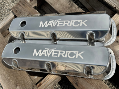 Small Block Ford - Maverick Fabricated Polished Aluminum Valve Covers