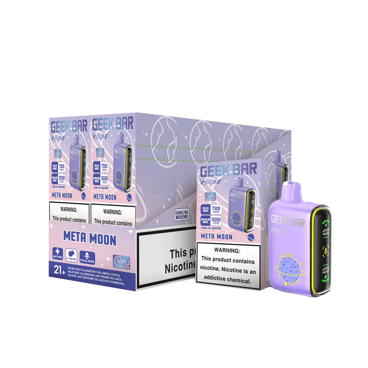 BULK Meta Moon | Box of 5 Geek Bar Pulse Vapes | EZPUFF