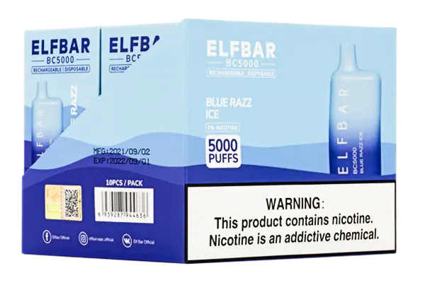 Blue Razz ICE Elf Bar EB BC5000 | EZ Puff Vape