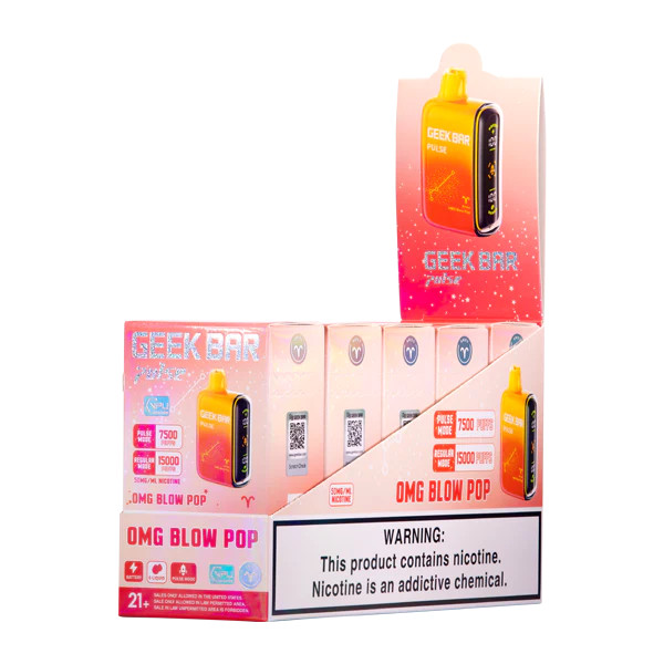Wholesale Geek Bar Pulse - Bulk Disposable Vapes (5-Pack, All Flavors)