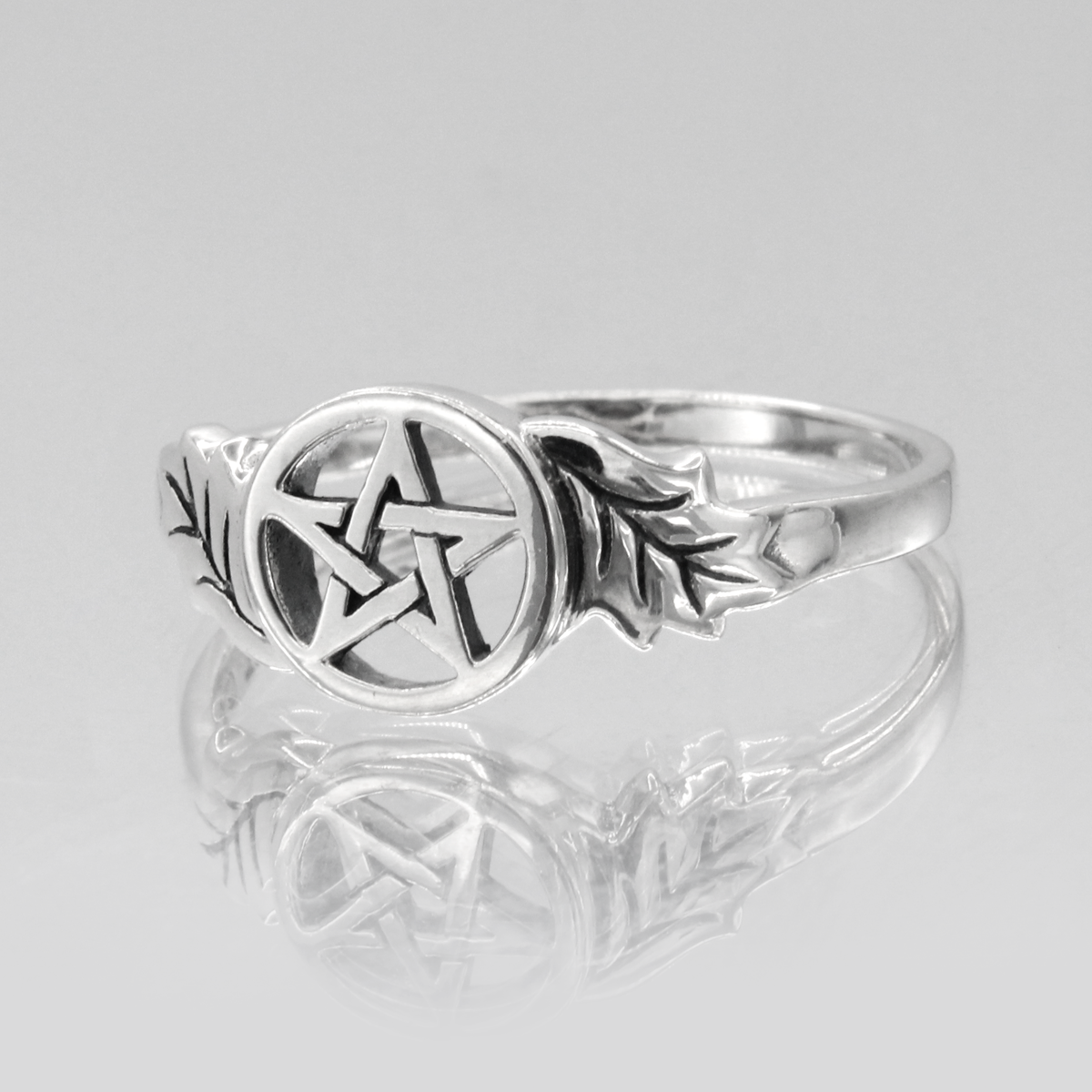 Silver Wiccan Pentacle Rings for Balance & Protection - Page 2