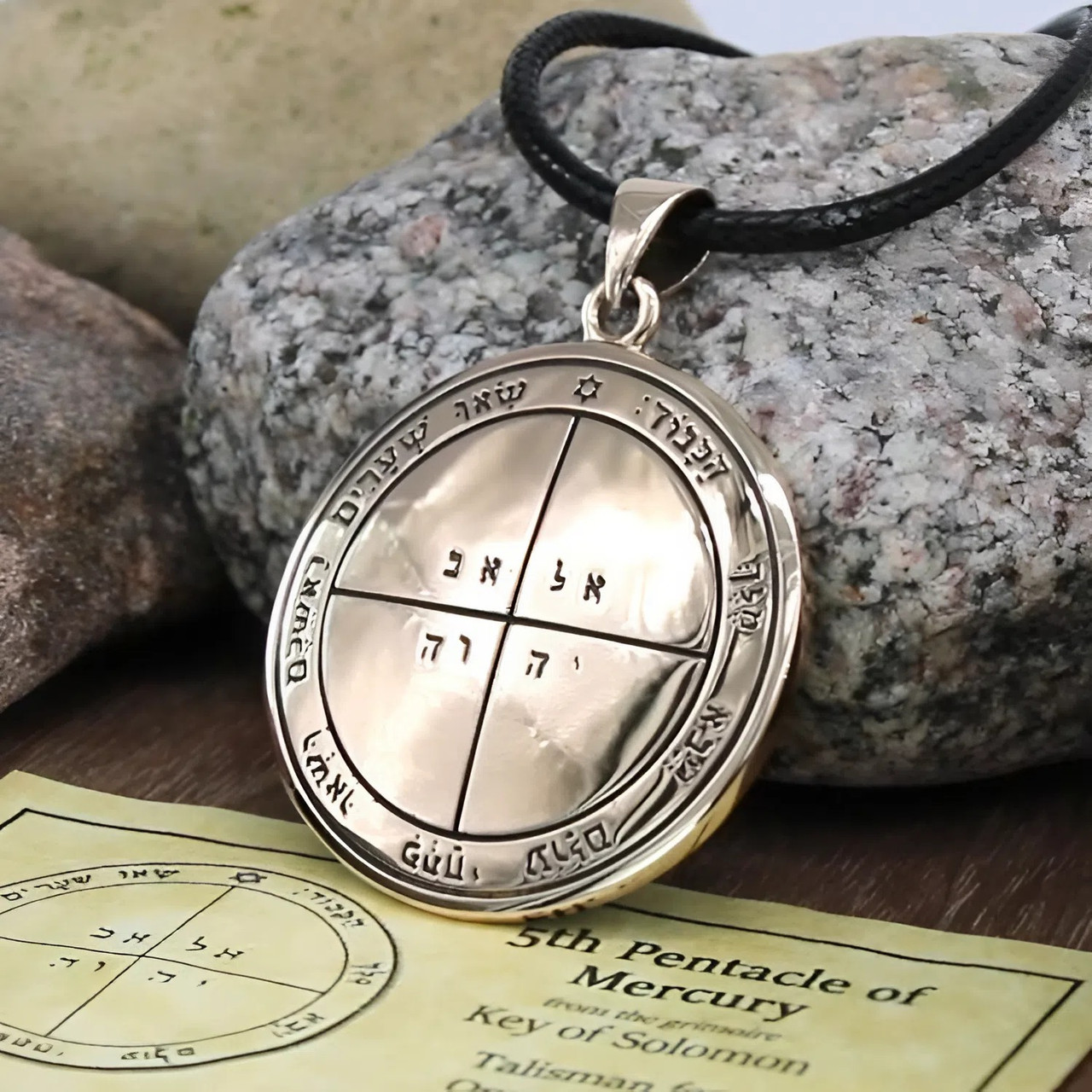 Key of Solomon Talisman | 1st Pentacle of the Moon | Seal of Solomon ...