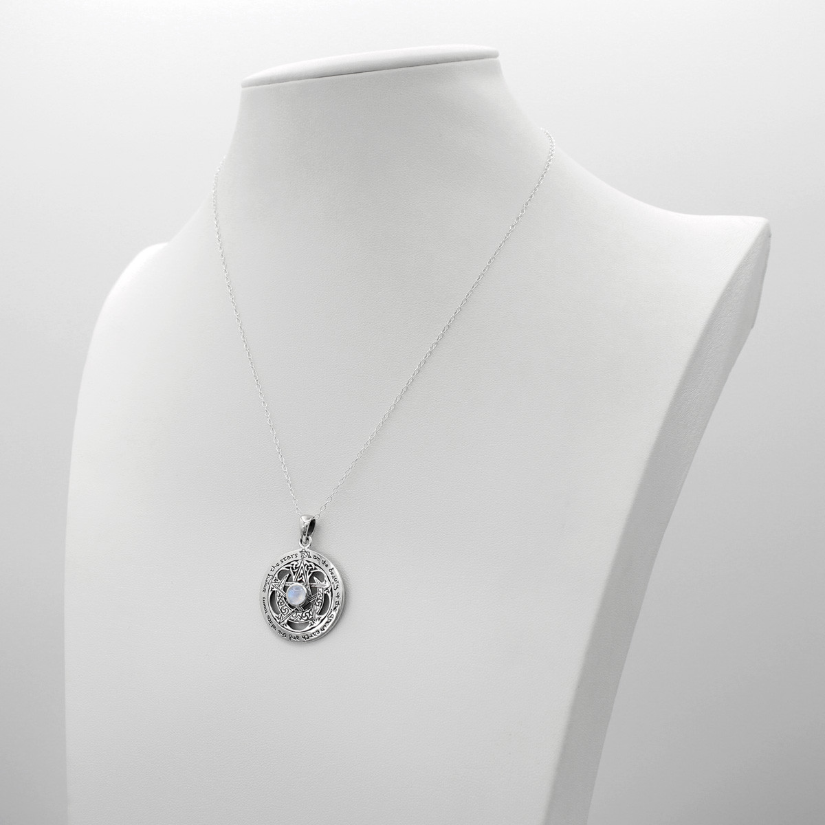 Wiccan Store & Pagan Pentacle Jewelry : Moon Goddess Pentagram Necklace