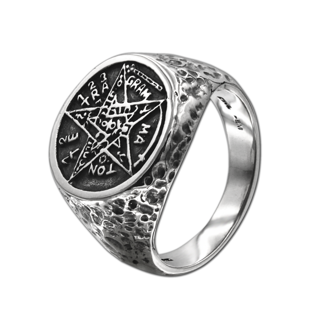 Large Sterling Silver Tetragrammaton Ceremonial Magic Ring Wiccan Pagan ...