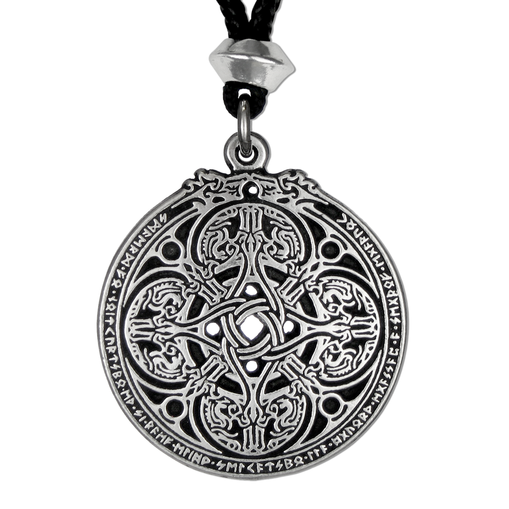 Dragon Shield Necklace Celtic Knot Pendant Protection Talisman