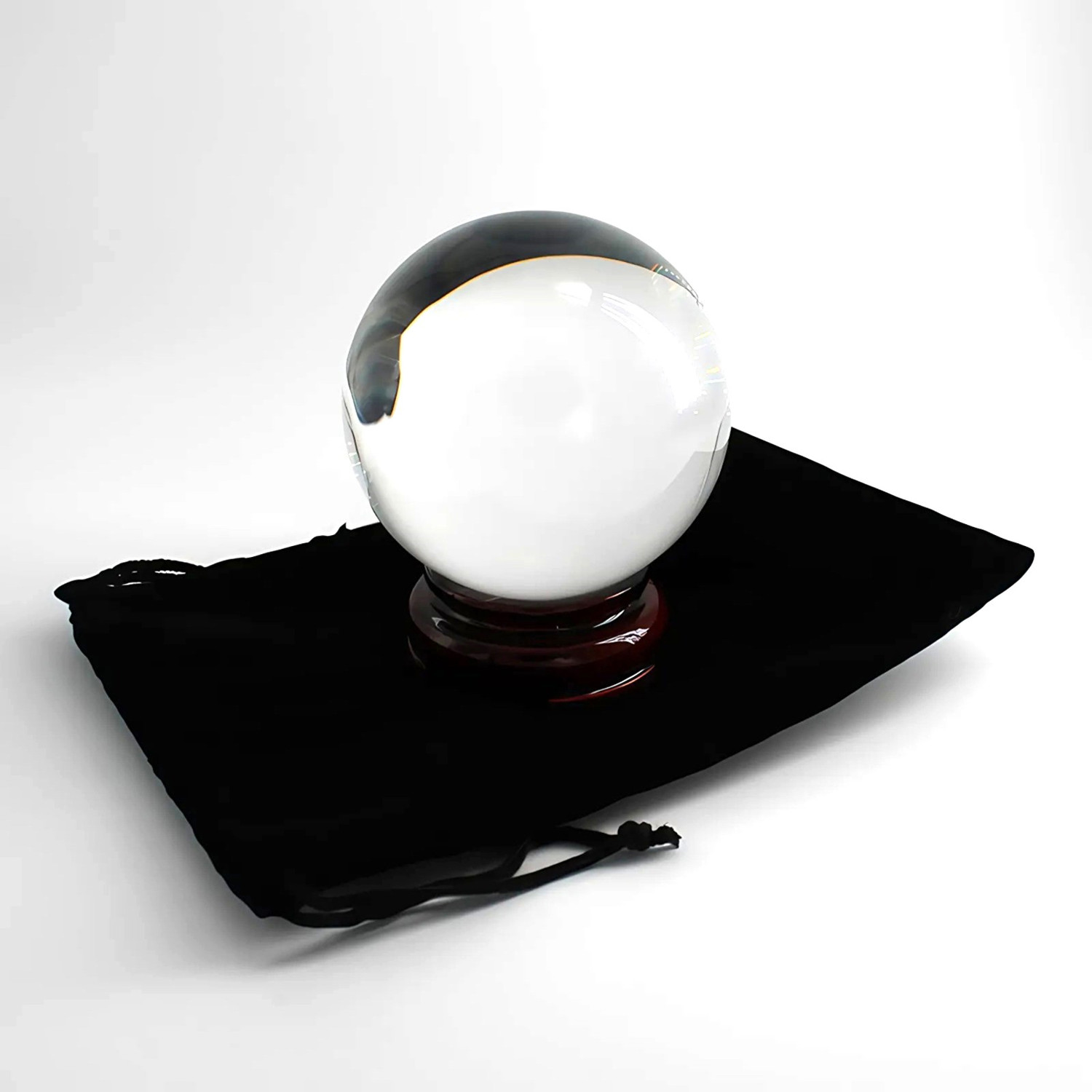 inch Crystal Ball with Stand and Pouch | Scrying, Divination, Wiccan ...