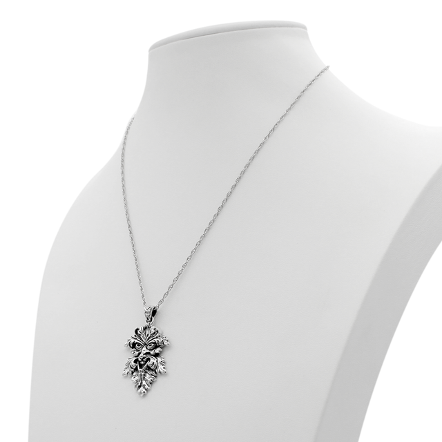 Green Man Pendant | Pagan Jewelry | Wiccan Necklace