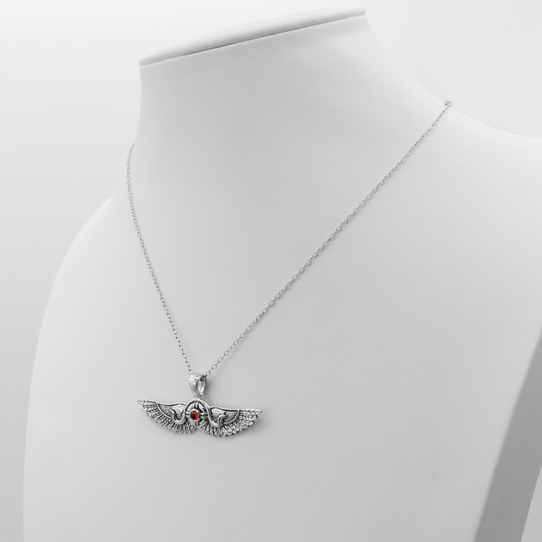 Egyptian Winged Sun Disk of Thebes Behdety Pendant