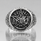 Large Sterling Silver Tetragrammaton Ceremonial Magic Ring Wiccan Pagan ...