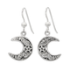 Moon Pentacle Earrings Sterling Silver - Wiccan Pagan Witchcraft ...