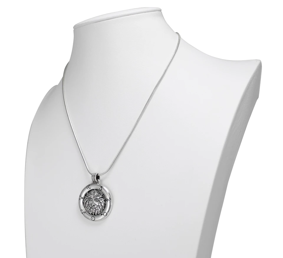 Green Man Pendant | Pagan Jewelry | Wiccan Necklace