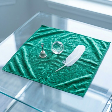 Green Tarot & Altar Cloth | 20x20 Ritual Surface