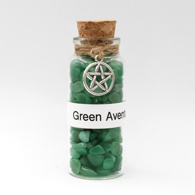 Green Aventurine Spell Bottle | Prosperity & Luck Crystals