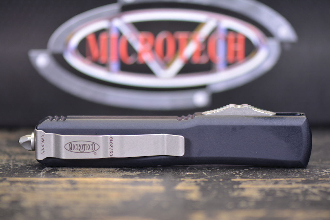 Microtech 121-4 Ultratech Satin, Black Aluminum Handles
